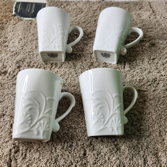Corelle | Kitchen | 4 Corelle Boutique Cherish Mugs 1 Oz Embossed ...